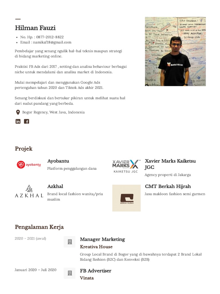 Hilman Fauzi - CV | PDF | Seni
