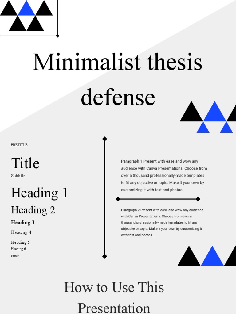 Black, Blue and White Simple Minimalist Thesis Defense Presentation ...