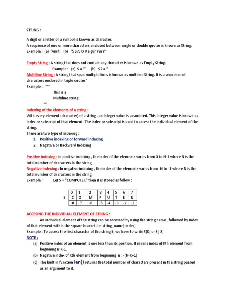 String Pdf