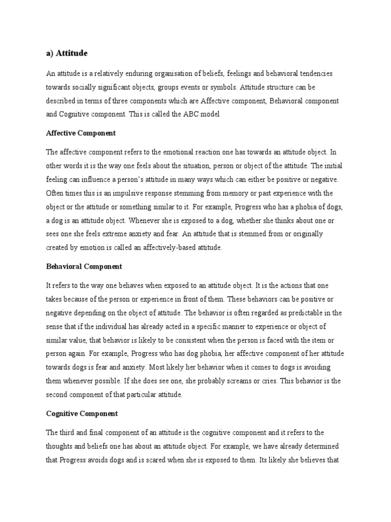 Attitude Theory3 | PDF | Attitude (Psychology) | Affect (Psychology)