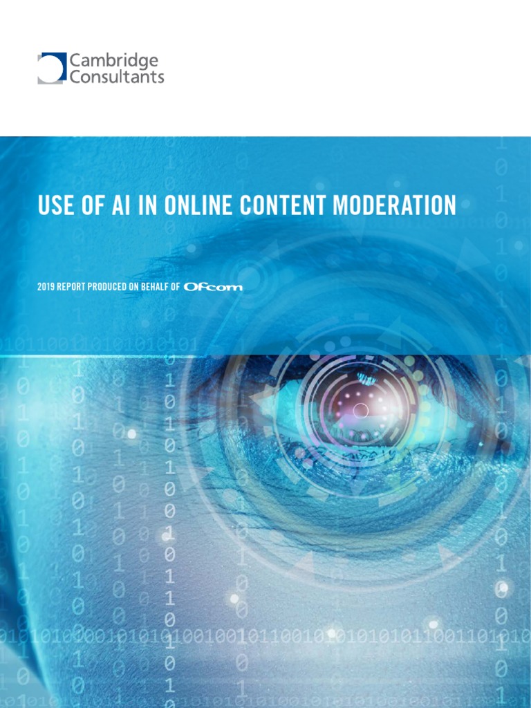 Cambridge Consultants Ai Content Moderation | PDF | Artificial Intelligence | Intelligence (AI ...