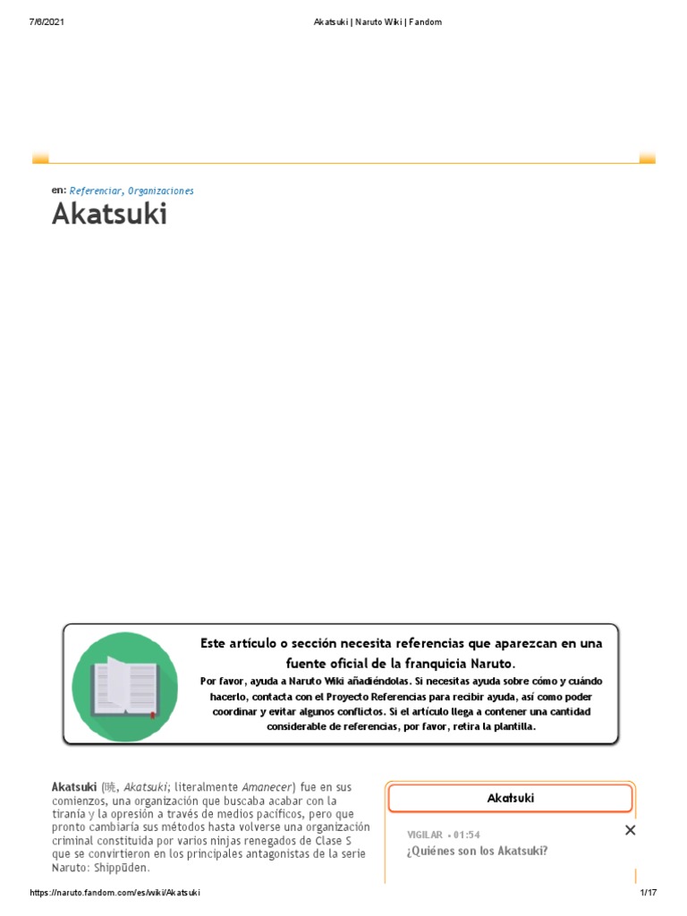 Akatsuki - Naruto Wiki - Fandom | PDF