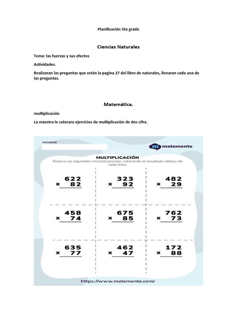 Planificación 5to Grado | PDF | Artes del Lenguaje y Comunicación