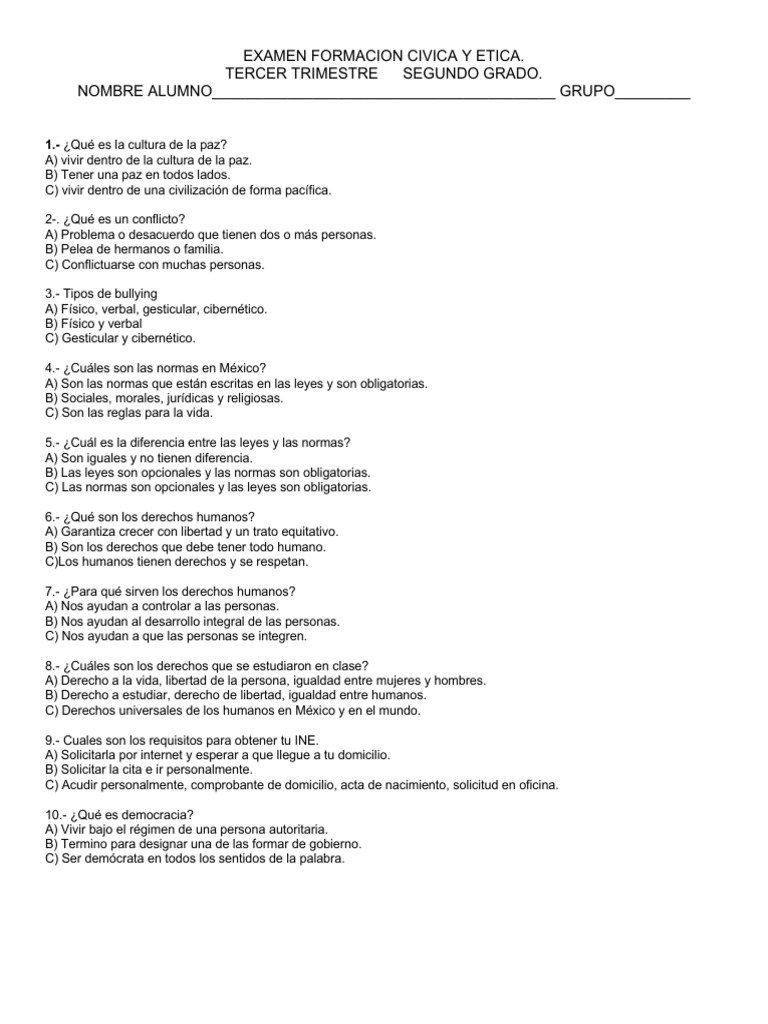 Examen 2B Fcye | PDF
