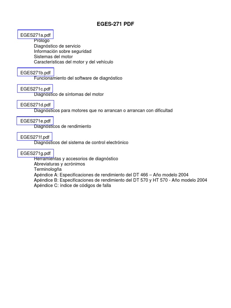 Mges270 Manual de Diagnostico Dt466, Dt570, Ht570 | PDF