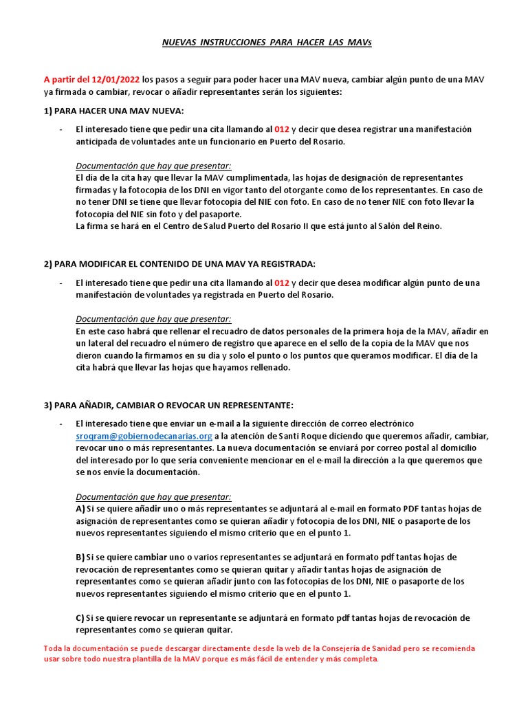 Instrucciones para Hacer Una MAV | PDF | Derecho