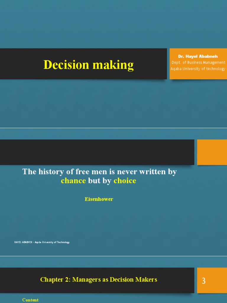 Ch. 2 Managers As Decision Makers | PDF | Decision Making | Rationality