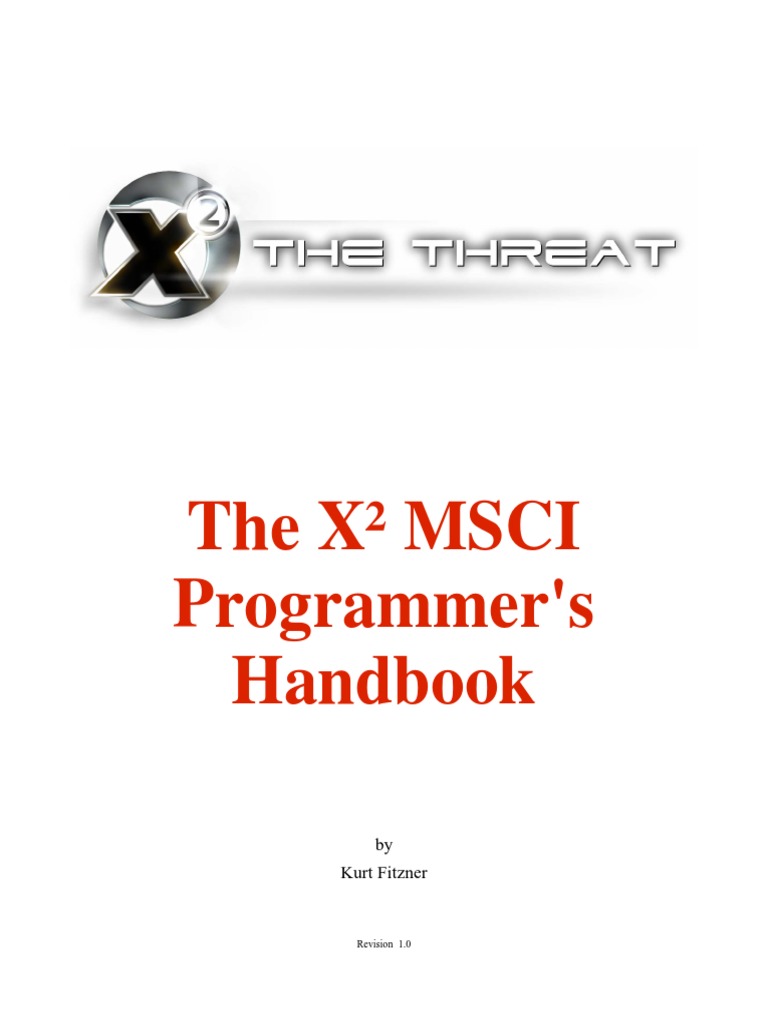 The X MSCI Programmer's Handbook | PDF | Parameter (Computer Programming) | Menu (Computing)