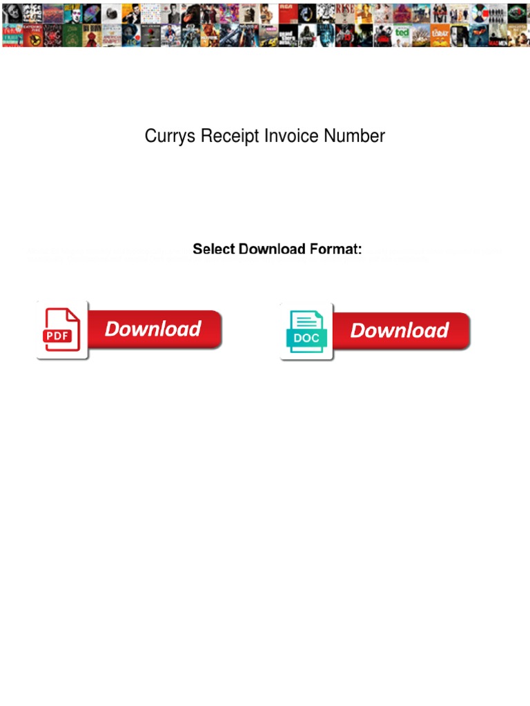 Currys Receipt Invoice Number | PDF | Receipt | Cheque