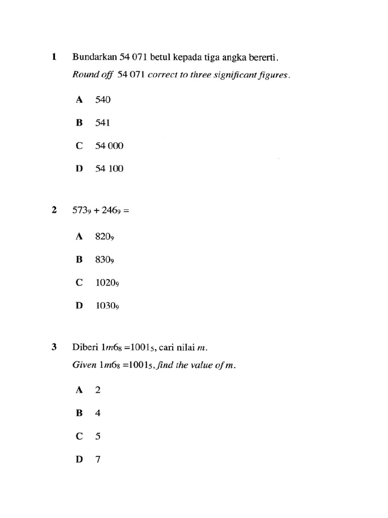 Trial Math SBP SPM2021 | PDF