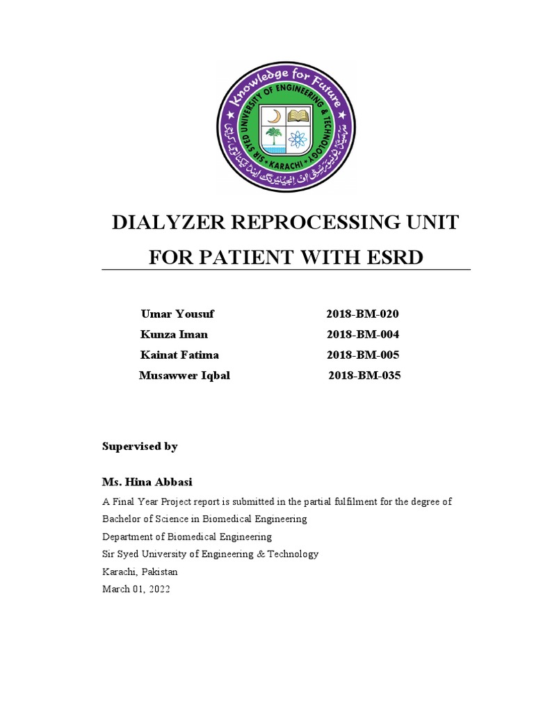 Dialyzer Reuse for ESRD Patients | PDF | Hemodialysis
