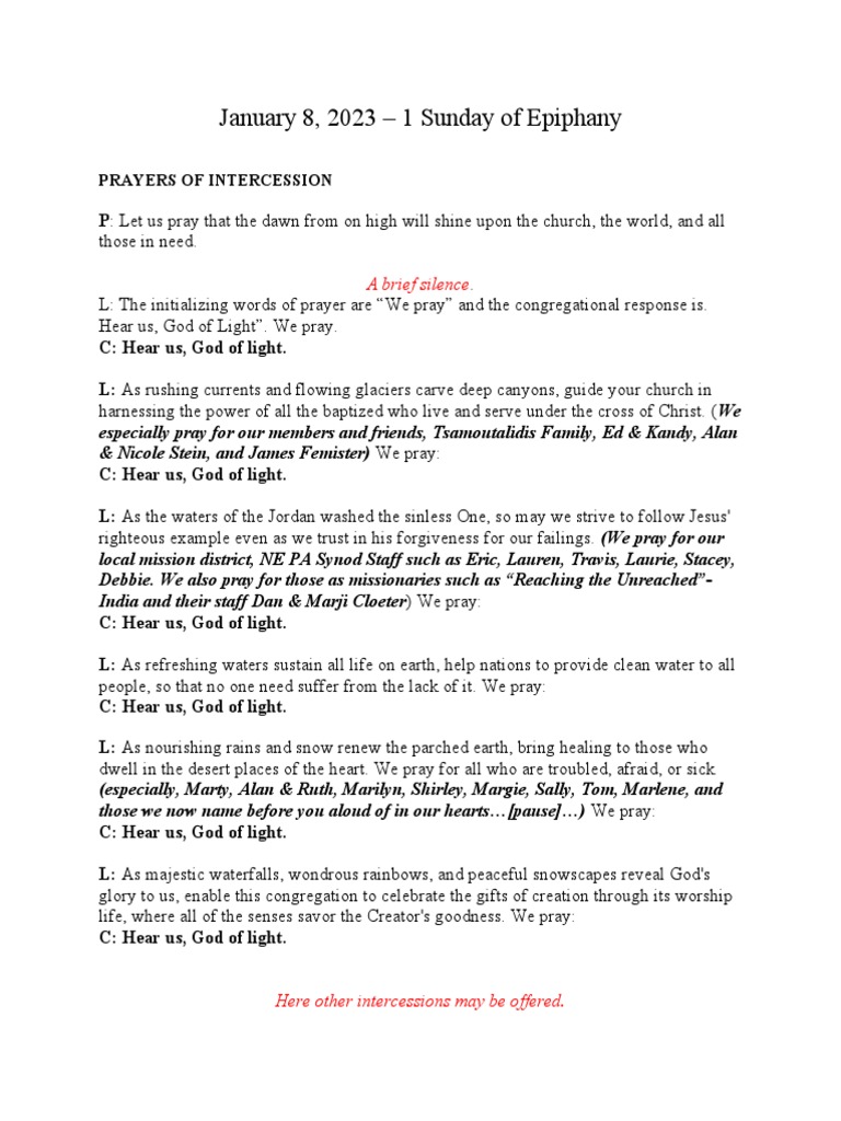 1st Sunday of Epiphany | PDF