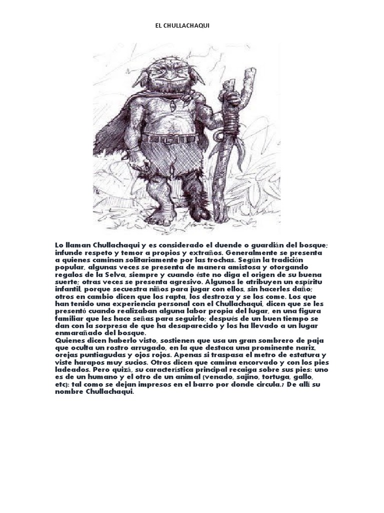 Lo Llaman Chullachaqui y Es Considerado El Duende o Guardián Del Bosque ...