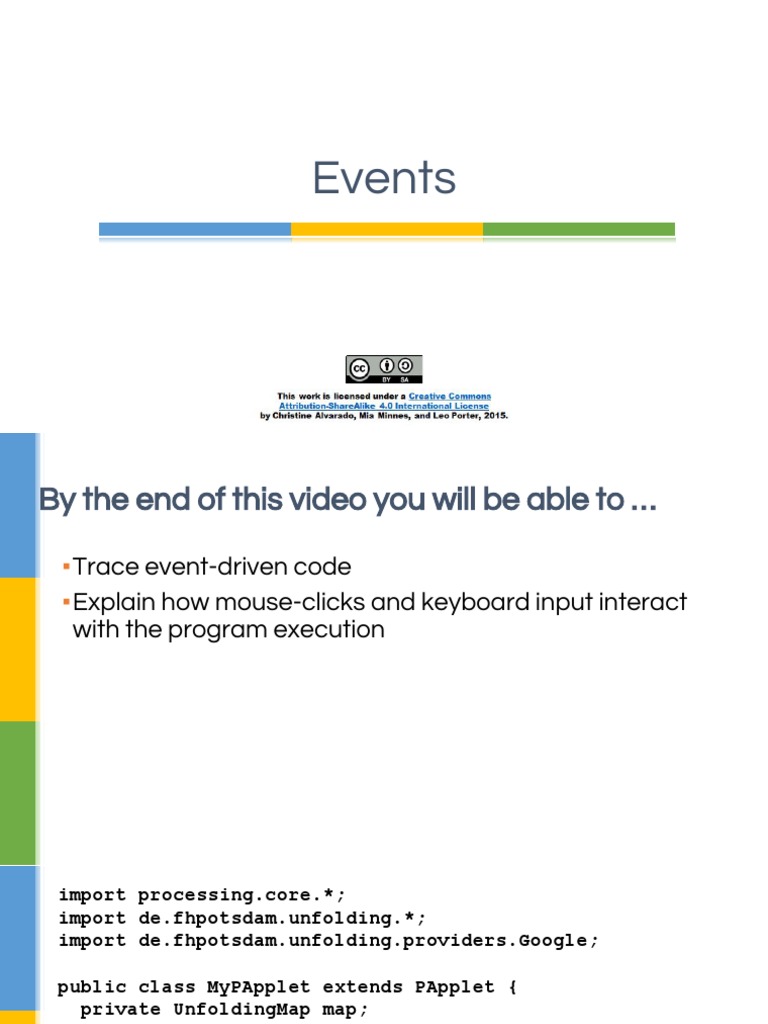 Core - Implementing Events in UnfoldingMaps | PDF | Teaching Methods ...