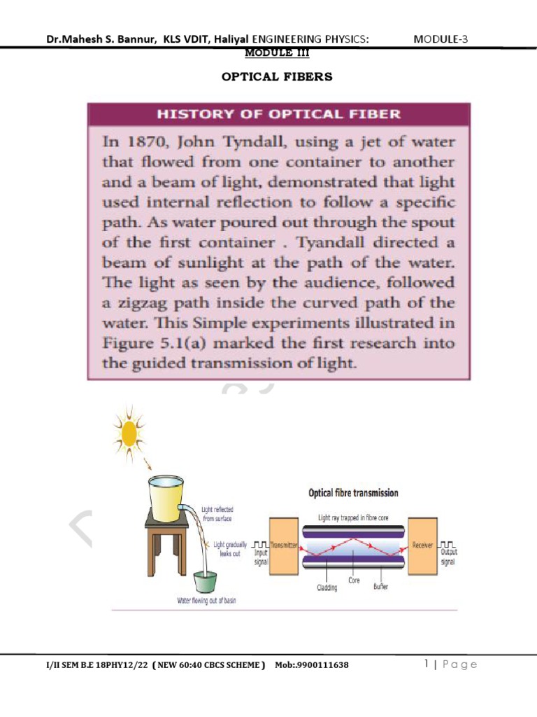 Overview of Optical Fibers and TIR | PDF | Optical Fiber | Attenuation