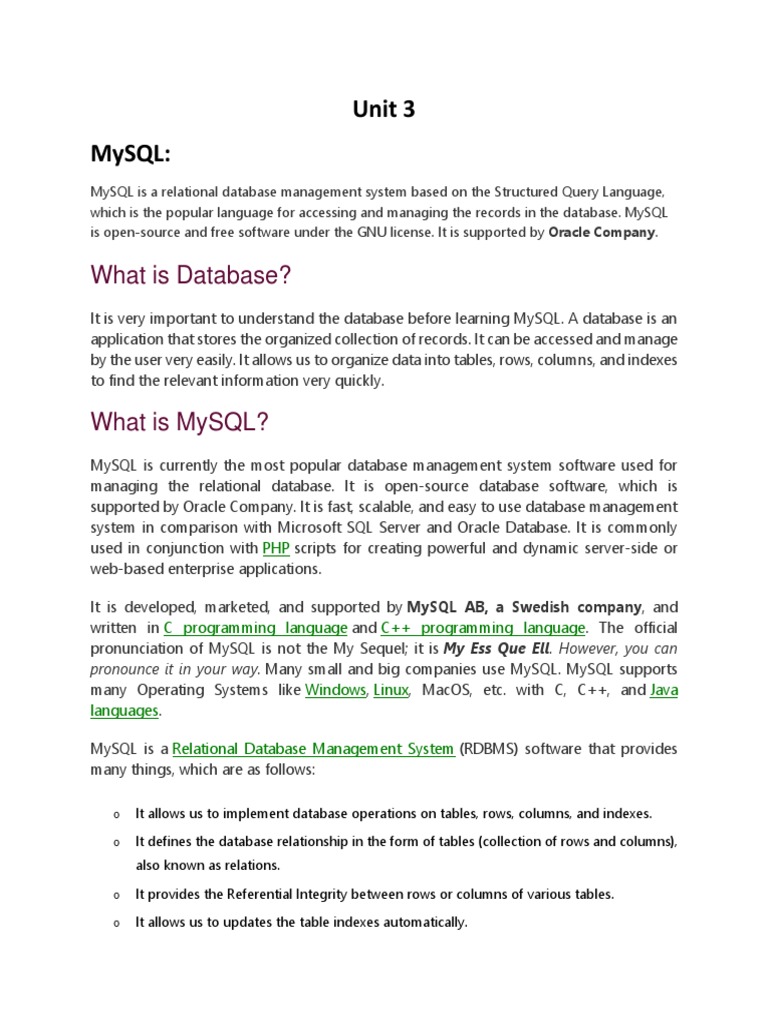 Unit 3 PHP | PDF | Database Transaction | Relational Database