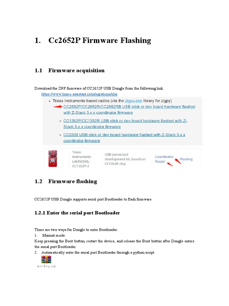 Zigbee 3.0 USB Dongle Plus Firmware Flashing 1 1 | PDF
