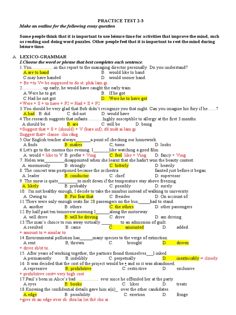 Make An Outline For The Following Essay Question | PDF | Surgery ...