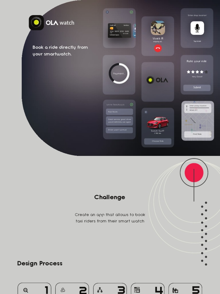 Ola Watch App UI Design | Download Free PDF | Mobile Software | Software