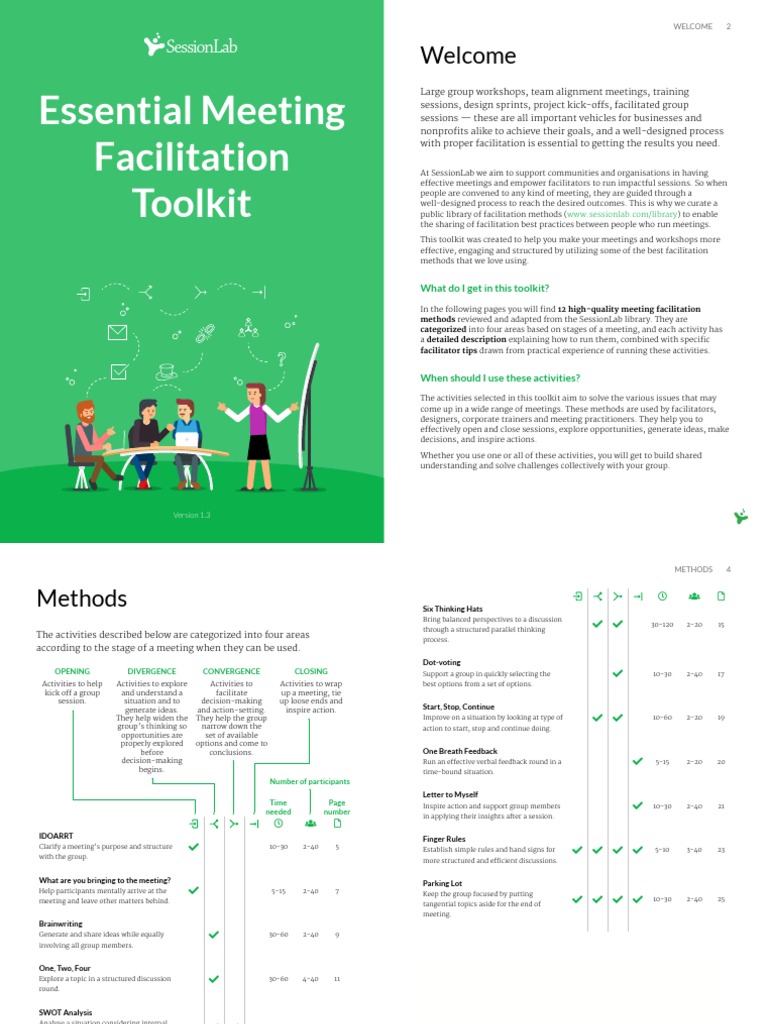 Essential Meeting Facilitation Toolkit Screen v1.3 | Download Free PDF ...