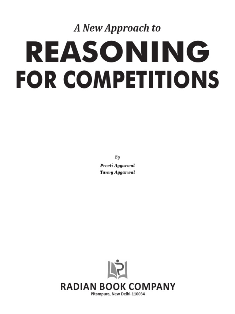 A New Approach To Reasoning Book For Competitive Exams From The House ... A New Approach To Reasoning Book For Competitive Exams From The House ...