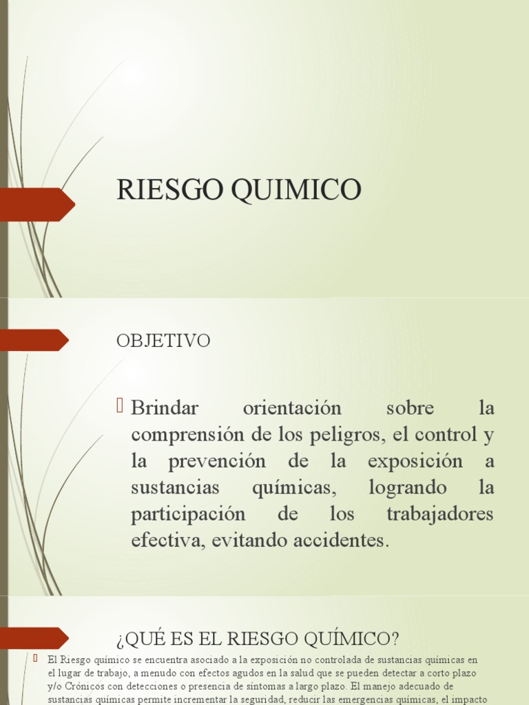 Peligros Quimicos En El Lugar De Trabajo