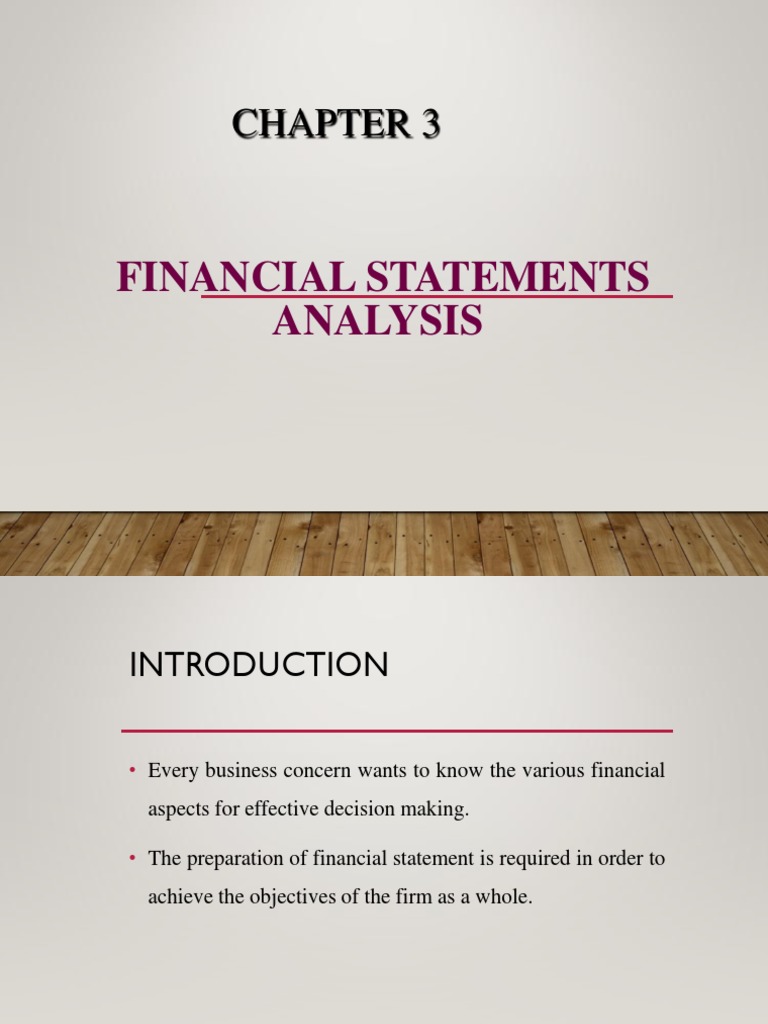 Chapter 3 Financial Statement Analysis | PDF | Balance Sheet | Income Statement