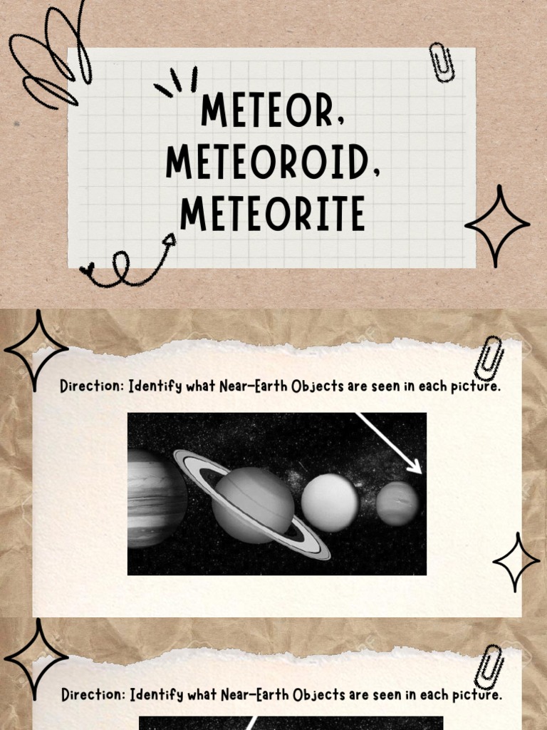 Meteoroid Meteor Meteorite | PDF