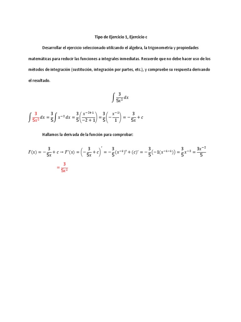 Ejercicio Tipo 1 y 2-Ejercicio C | PDF | Integral | Zona