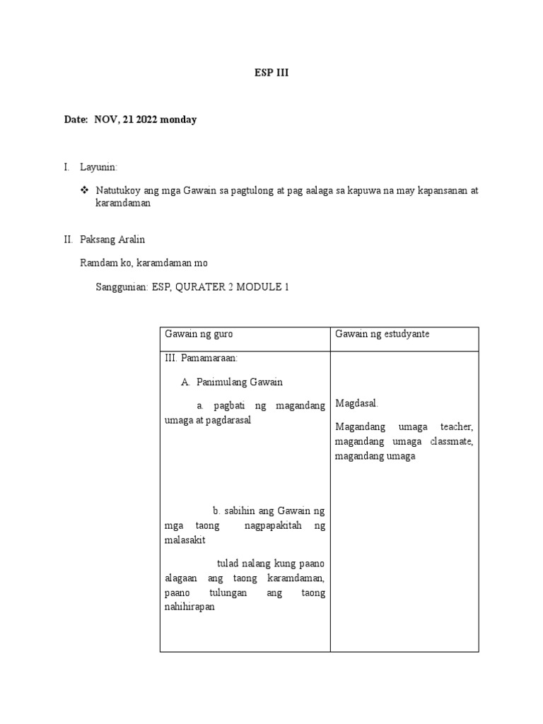 Esp 3, Q2 - DLP | PDF