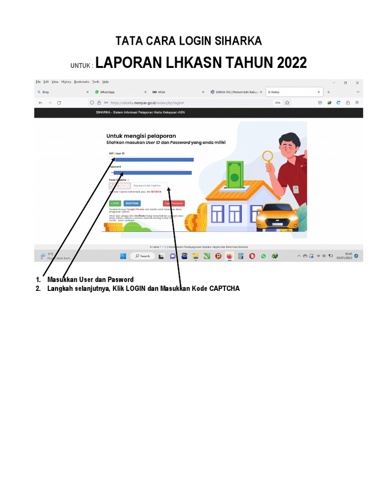 Tata Cara Login Siharka | PDF