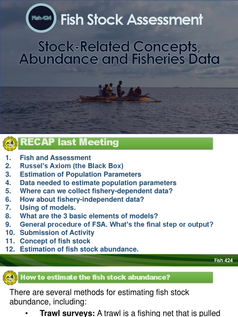2fish 424 - Fish Stock Assessment Lecture | PDF | Overfishing ...
