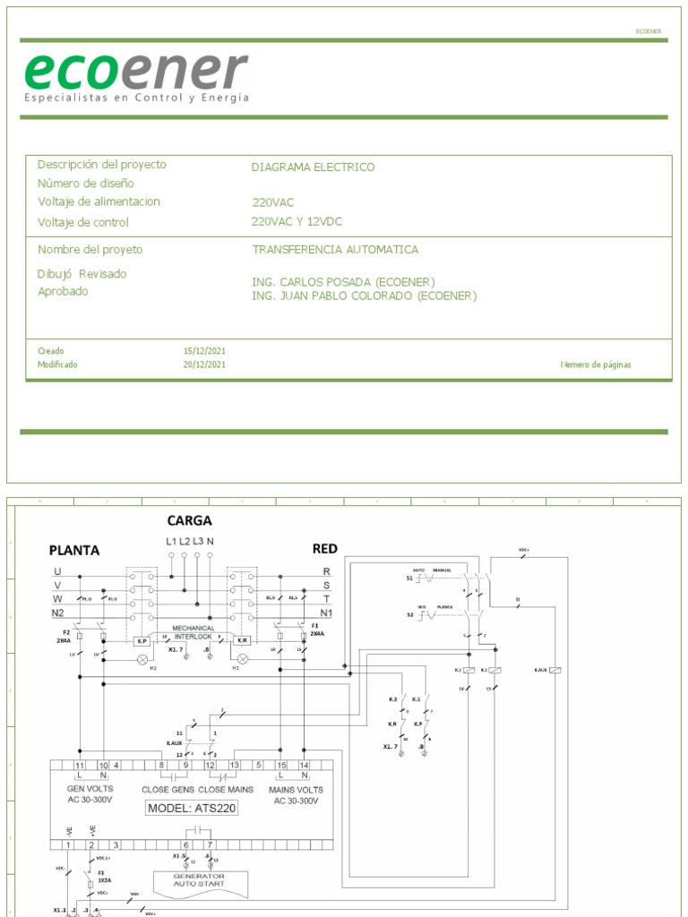 Diagrama de Control Tranferencia Automatica | PDF