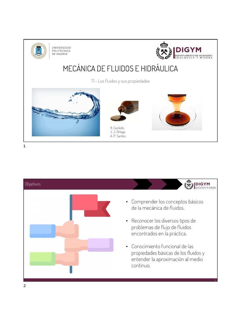 Tema 1 Los Fluidos y Sus Propiedades | PDF | Viscosidad | Ciencias fisicas
