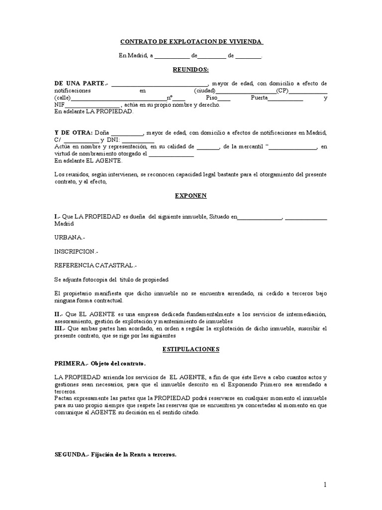 6.1 Contrato - de - Gesti - N - de - Alquiler | PDF | Propiedad | Derecho civil (sistema legal)