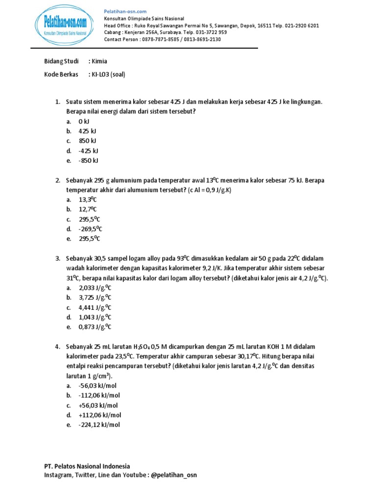 Latihan 3 KSN 20-1-2022 | PDF