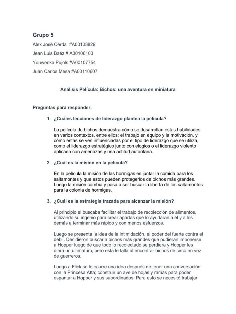 Analisis de Pelicula | PDF