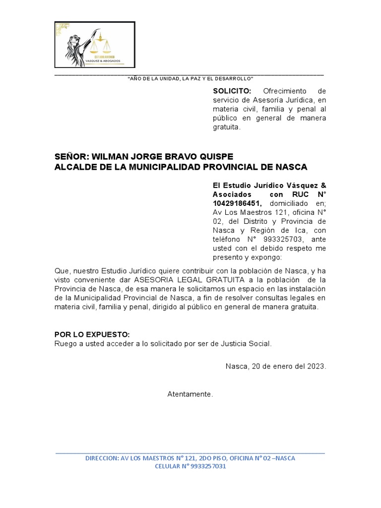Solicitud para Asesoria Legal Gratuita | PDF Solicitud para Asesoria Legal Gratuita | PDF