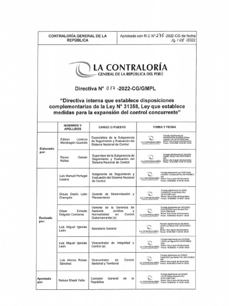 Directiva 017 PDF | PDF