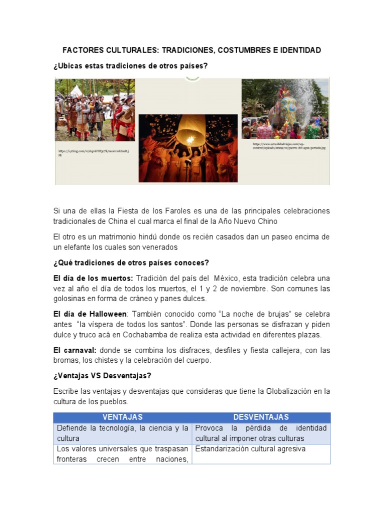 Factores Culturales | PDF | Víspera de Todos los Santos