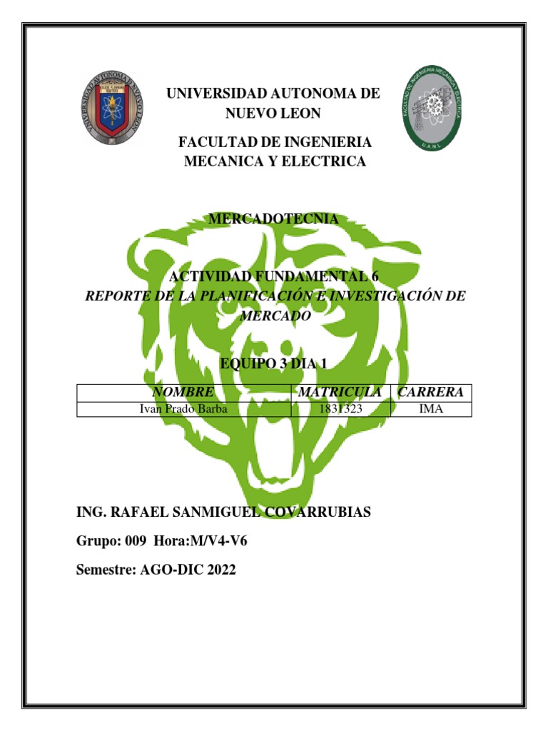 AF6 Mercadotecnia | PDF | Marketing | Investigación de mercado