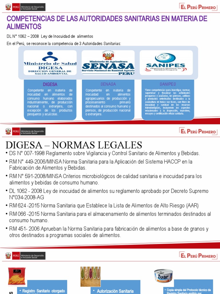 Competencias de Las Autoridades Sanitarias en Materia de Alimentos | PDF | Análisis de Riesgo y ...