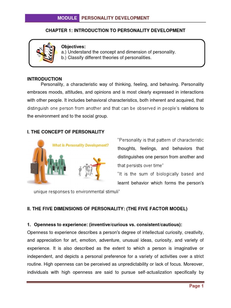 Chapter 1 - Intro To Personality Development | PDF | Id | Sigmund Freud