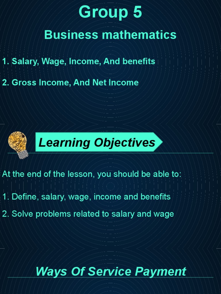 Business Math Report WEEK 1 | PDF | Salary | Wage