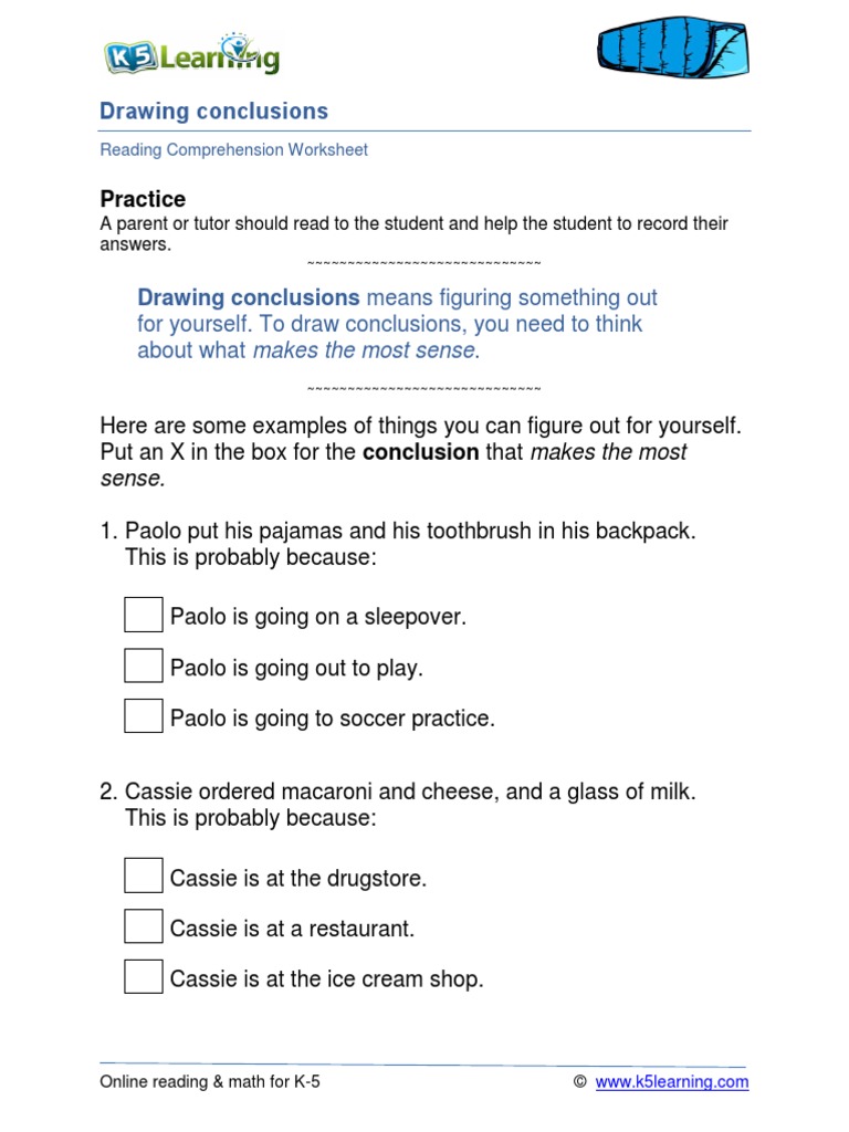 Grade 2 Conclusions Inferences B | PDF | Language Arts & Discipline