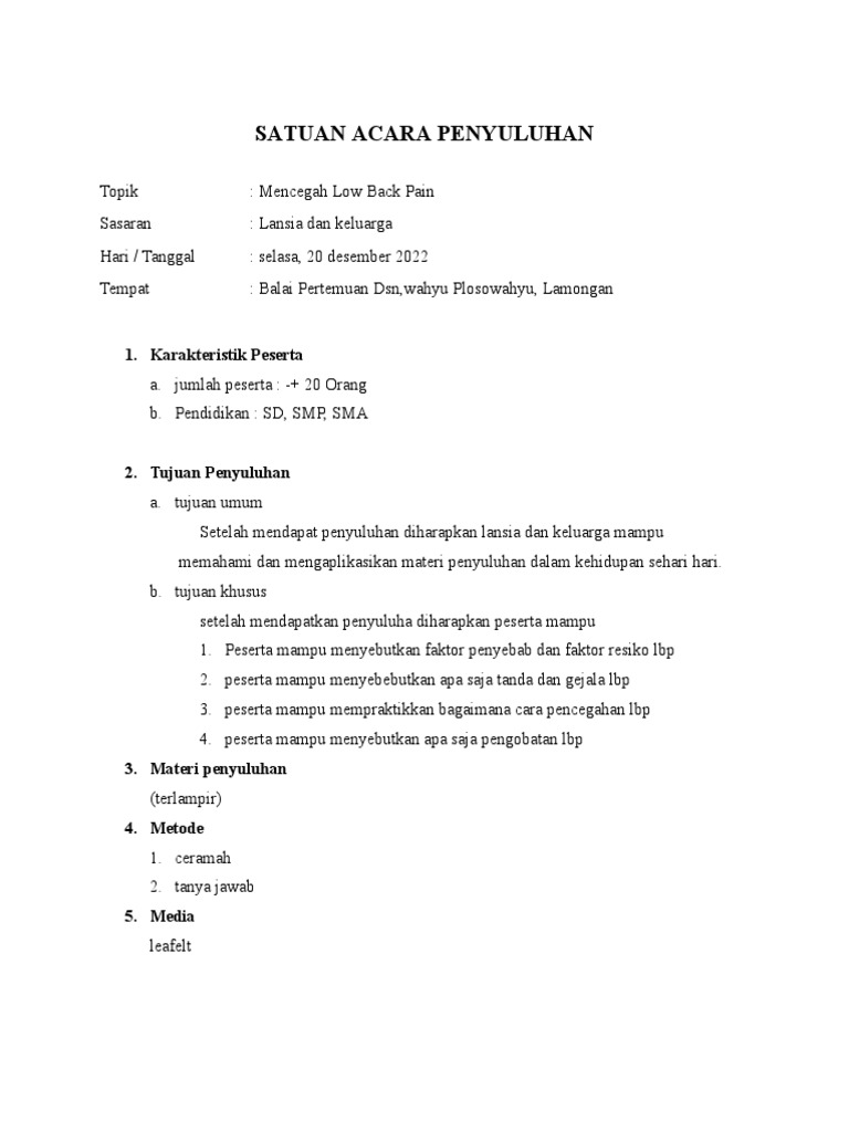 Perawatan Osteoporosis dan LBP Lansia | PDF