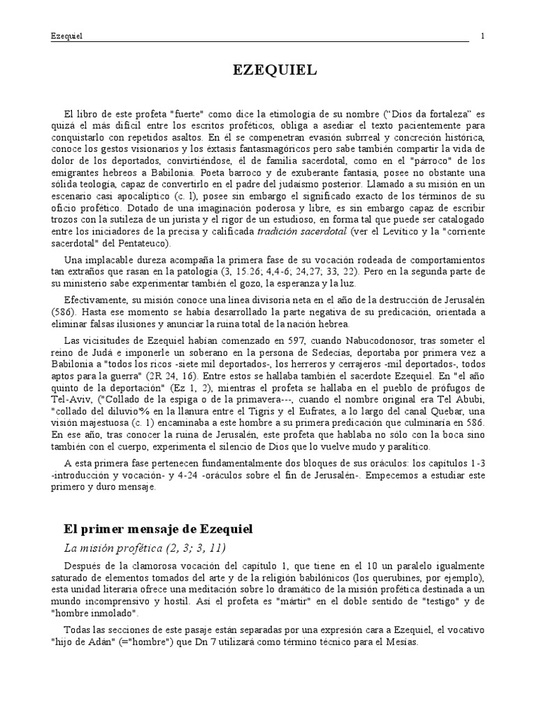 08 Ezequiel | PDF | Ezequiel | Sacerdote