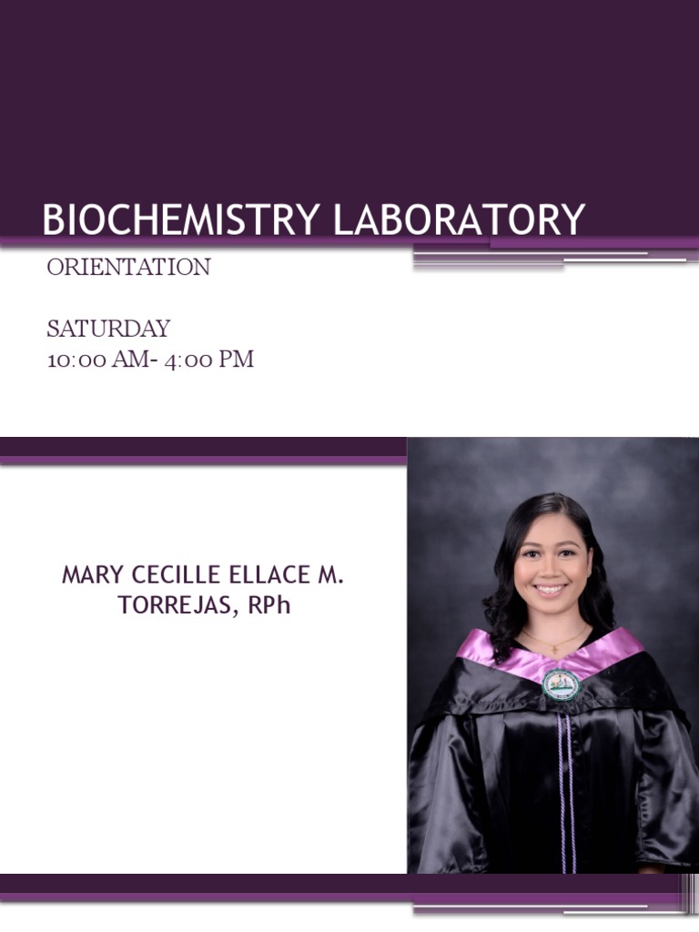 GSDMSFI Biochemistry Lab Orientation | PDF | Laboratories | Personal ...