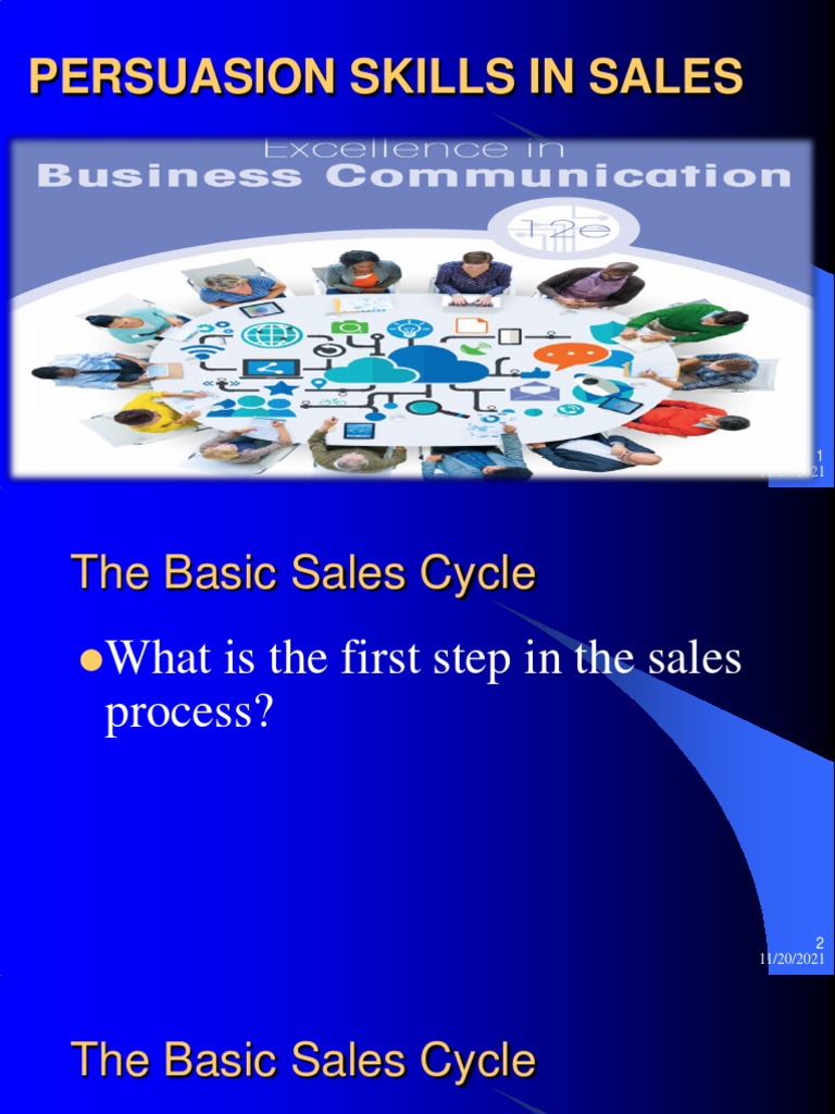Lecture (7) Persuasion Skills in Sales | PDF | Communication | Cognition
