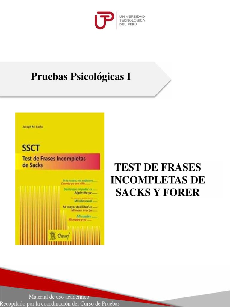 Material de Apoyo Sacks y Forer - Utp | PDF | Actitud (psicología ...